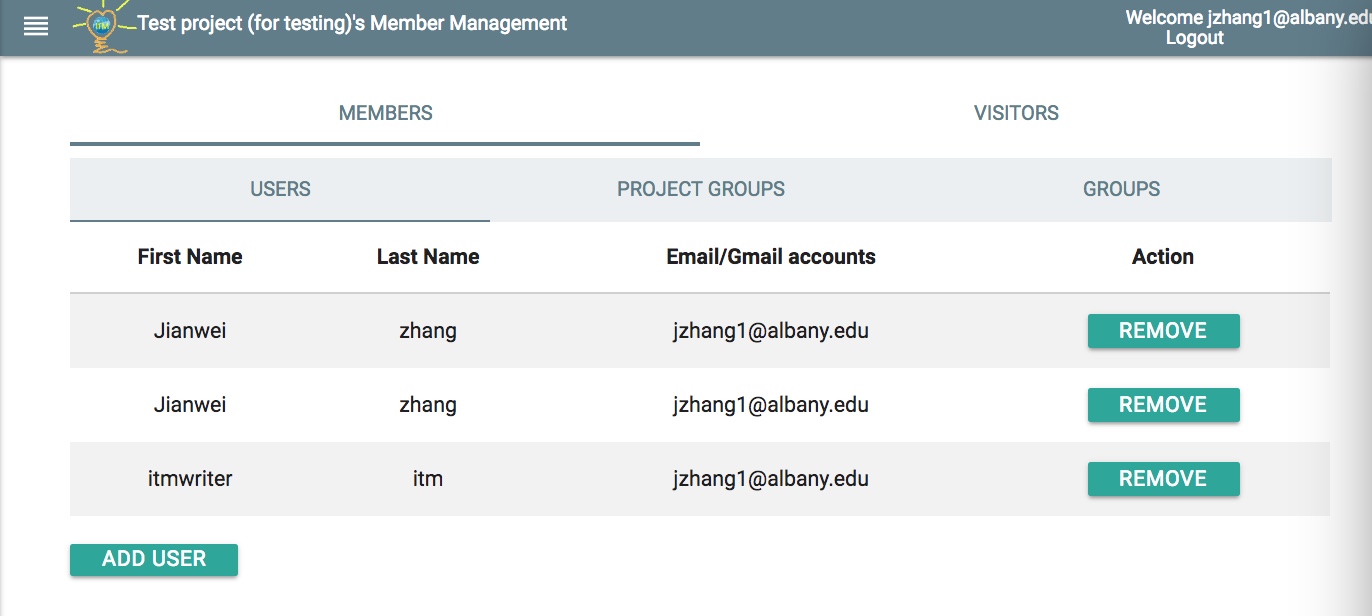 Add students as project members – Idea Thread Mapper